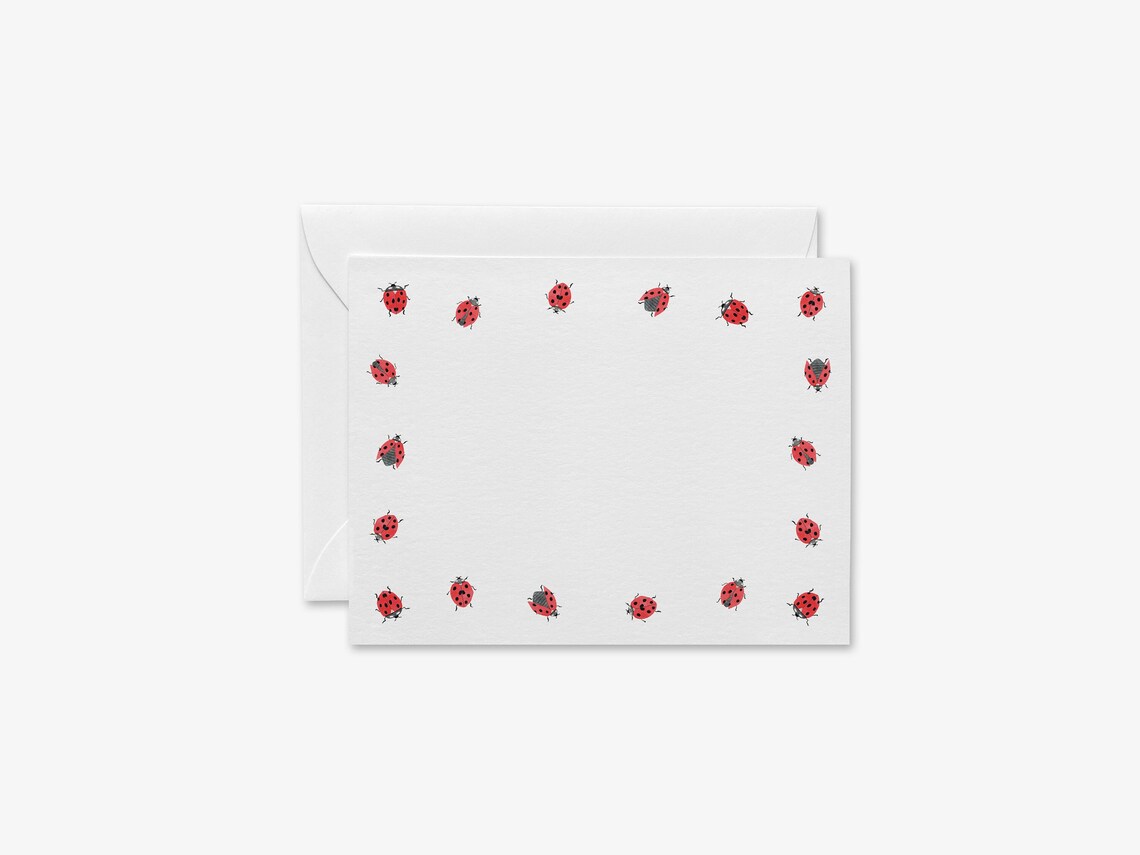 Ladybug Stationery [set of 8] | Ladybug Notecards | Ladybug Notes ...