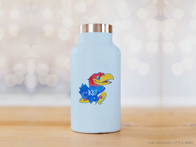 Jayhawk Vinyl Sticker | Officially Licensed | Watercolor Kansas Decal ...