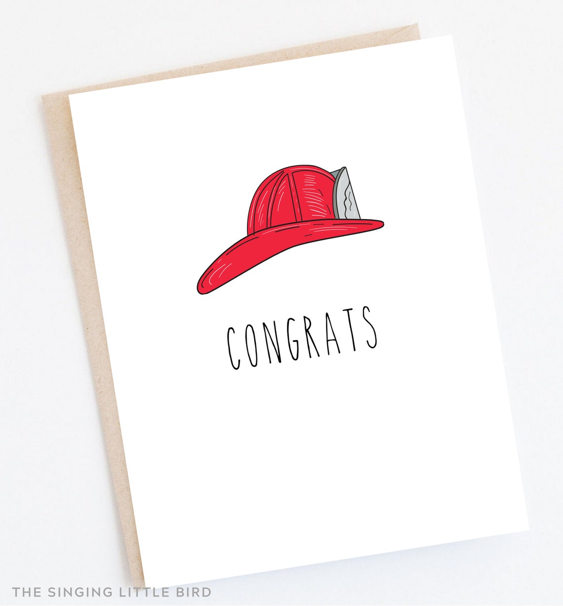 Fireman Congratulations Card / Fireman Thank You Card / | Etsy