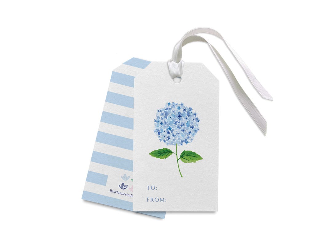 Hydrangea Gift Tags [sets of 8] | Hydrangea Gift Tags | Hydrangea Tag ...