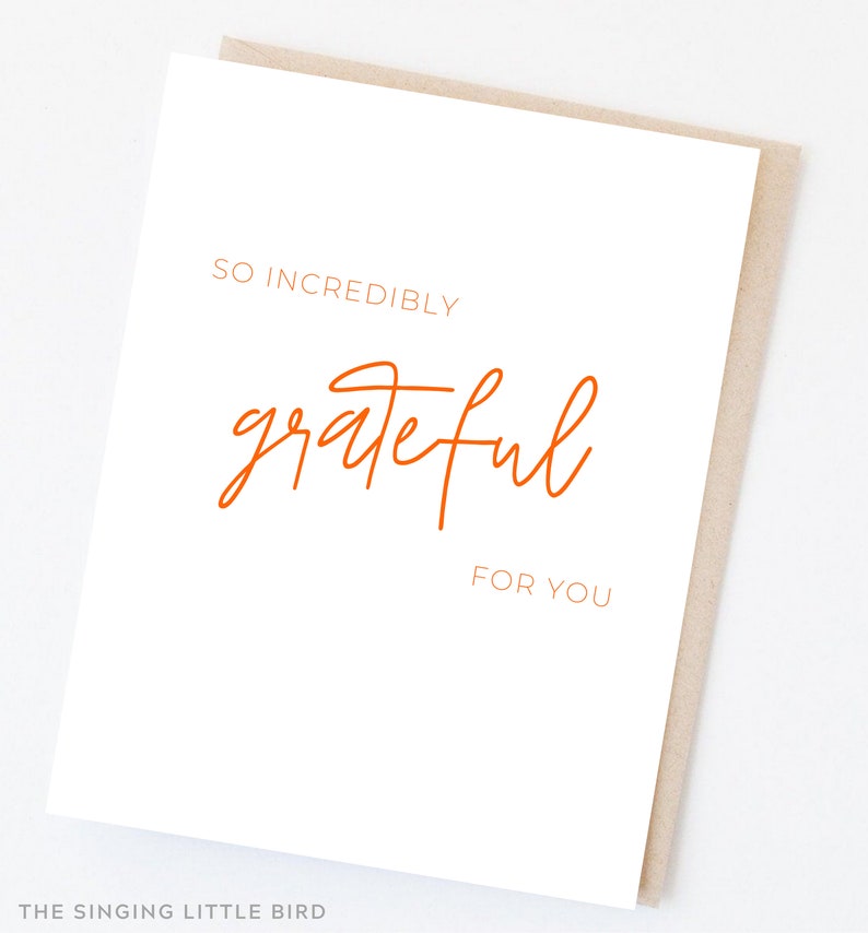 Grateful For You Card / Thank You Card / Thankful For You Card | Etsy
