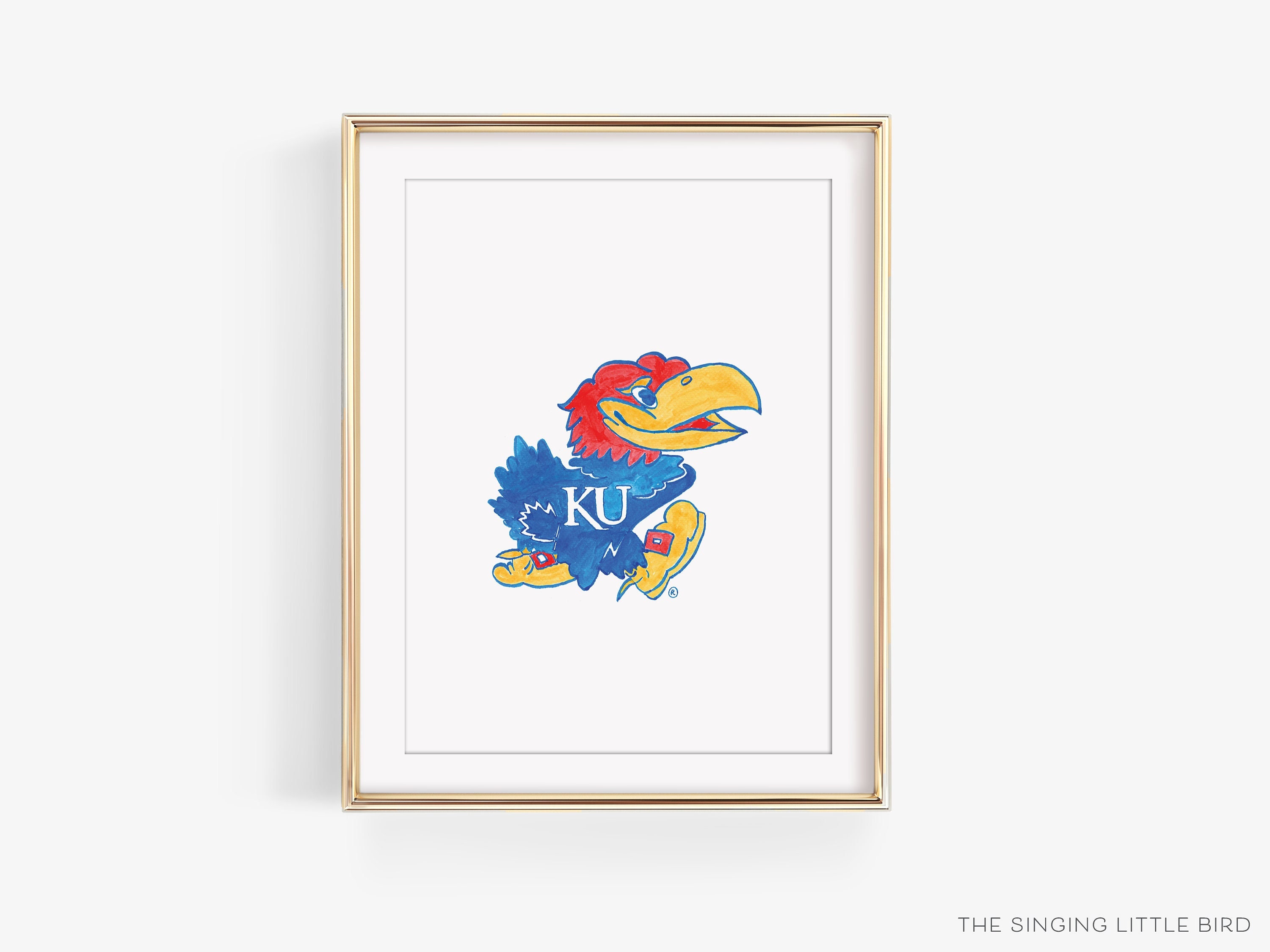 Kansas Jayhawk Art Print Officially Licensed Product - Etsy
