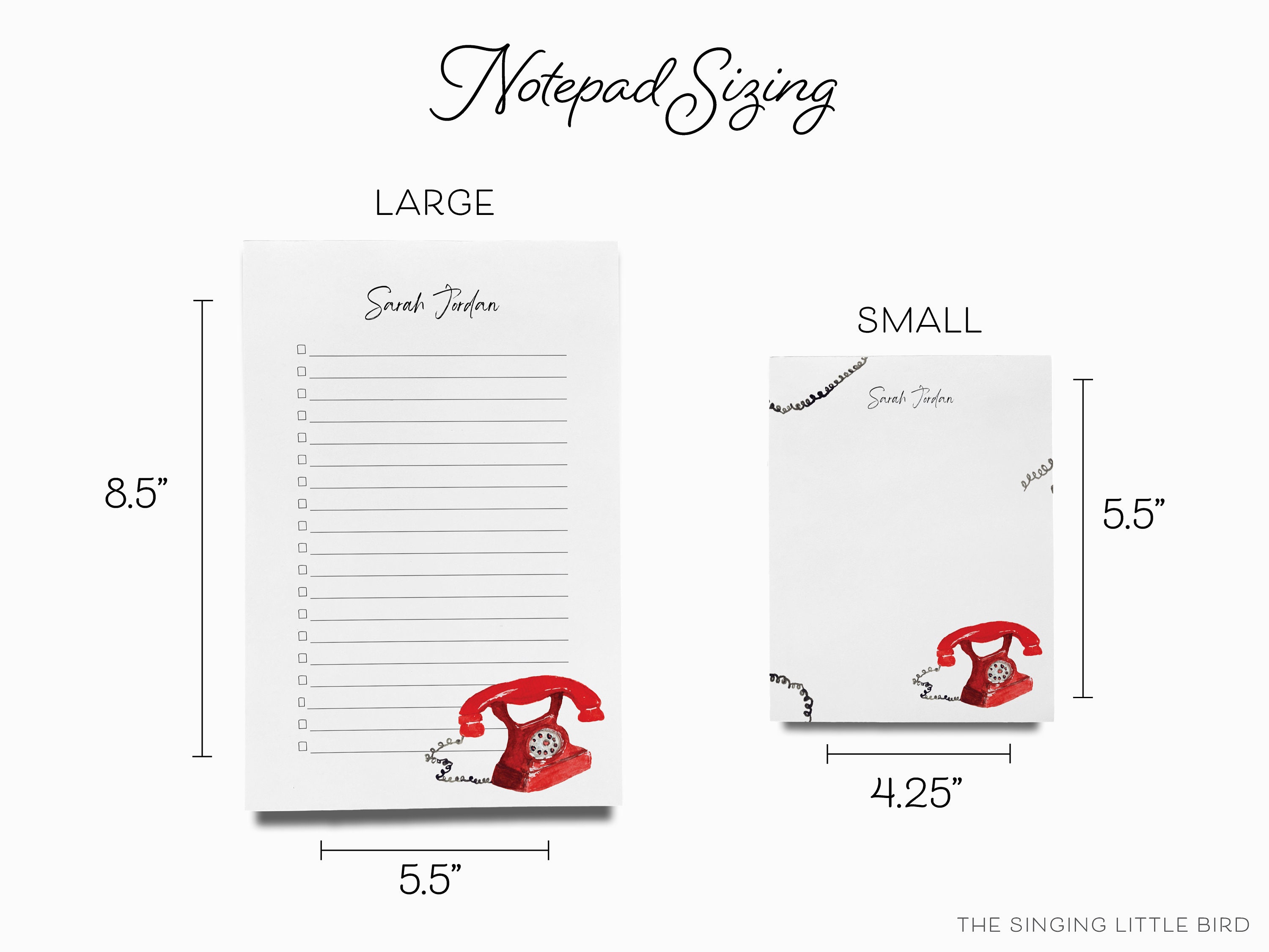 Personalized Vintage Telephone Notepad Vintage Notepad Set | Etsy