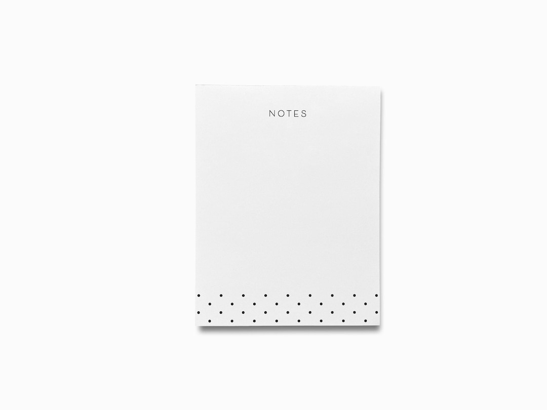 Black and White Polka Dot Notepad | Modern Notepad Set | to Do List ...