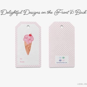 Ice Cream Gift Tags Set [sets of 8] | Ice Cream Gift Tag | Summer ...