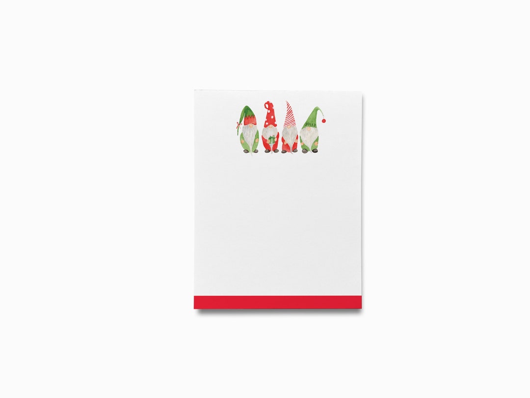 Christmas Gnomes Notepad Gnome Notepad Set Bundled Santa - Etsy