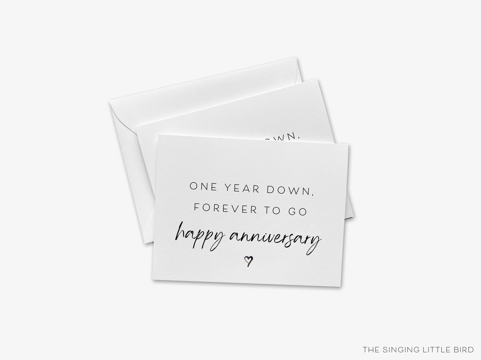 One Year Anniversary Card One Year Down Forever to Go - Etsy
