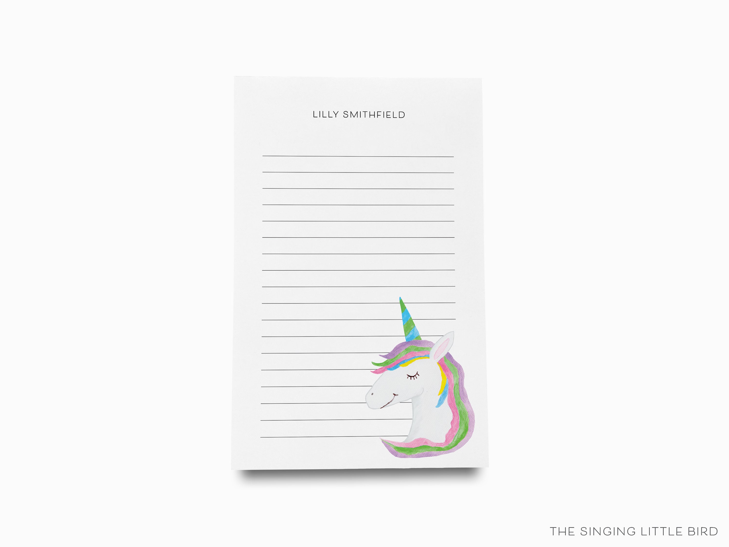 Personalized Rainbow Unicorn Notepad Rainbow Notepad Set - Etsy
