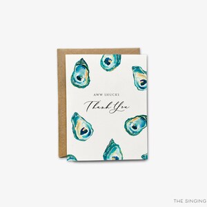 Oyster Thank You Cards Aww Shucks Thank You Thank You Stationery ...
