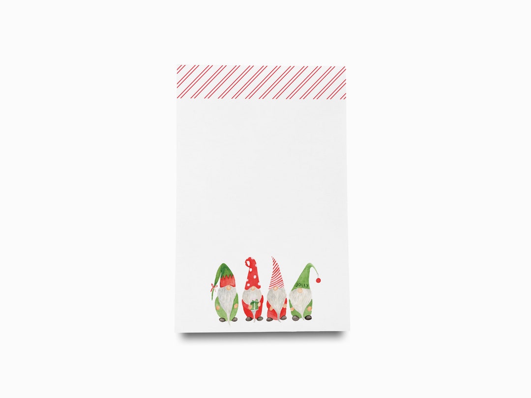 Christmas Gnomes Notepad Gnome Notepad Set Bundled Santa Gnome Pads ...