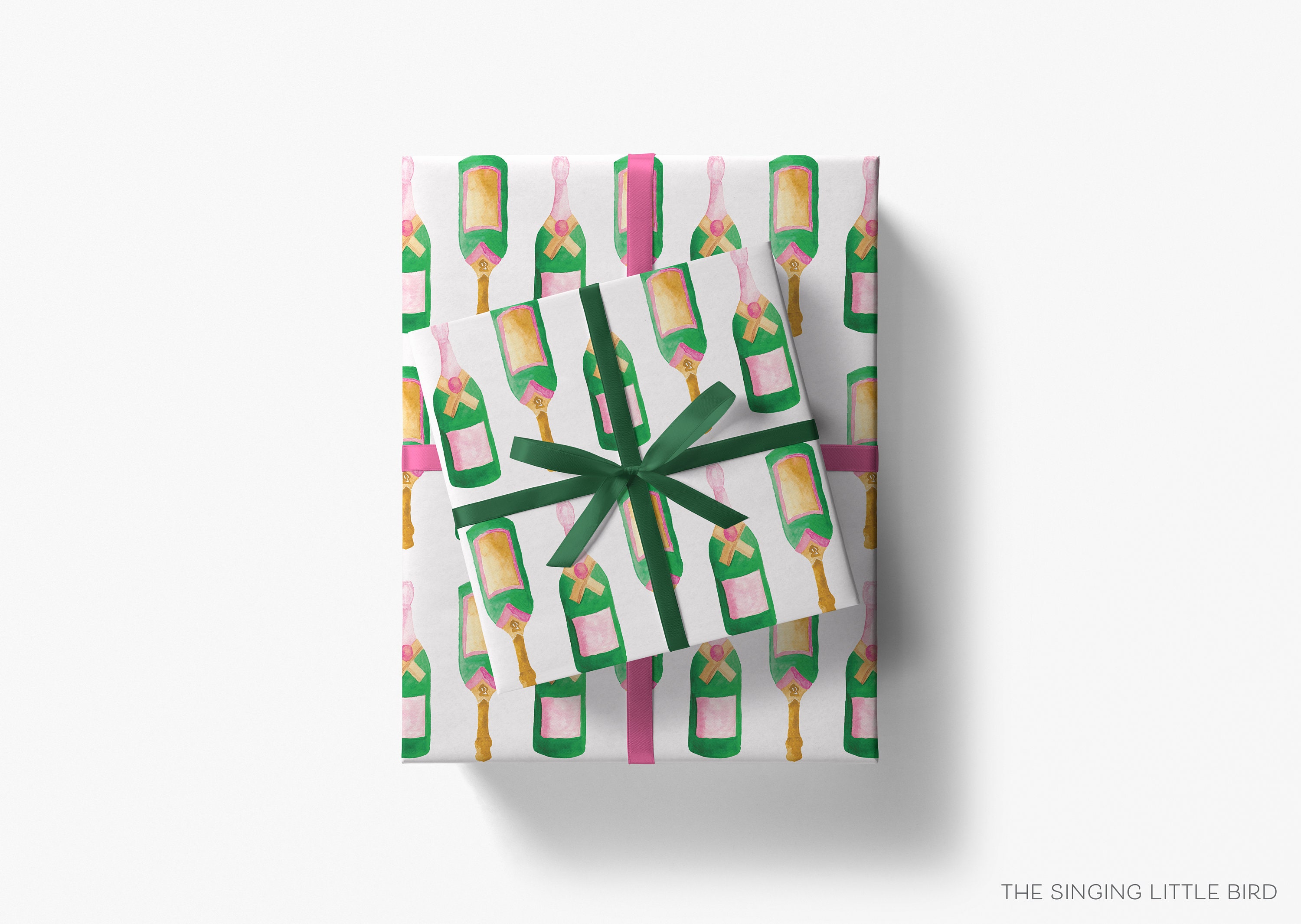 Champagne Bottle Gift Wrap Celebration Wrapping Paper - Etsy
