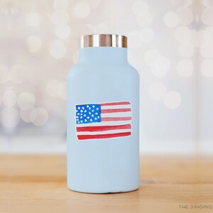 American Flag Vinyl Sticker | Watercolor USA Lover Decal Sticker ...