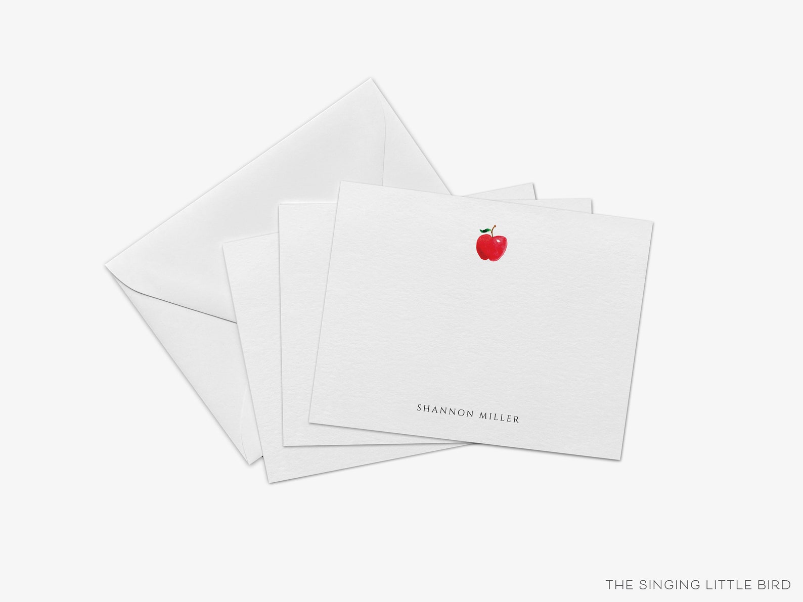 Personalized Teacher Stationery | Apple Thank You Notes - Etsy