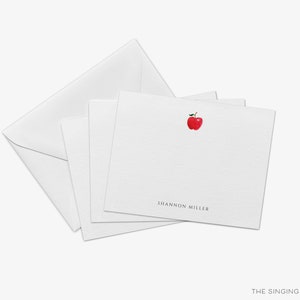 Personalized Teacher Stationery | Apple Thank You Notes - Etsy