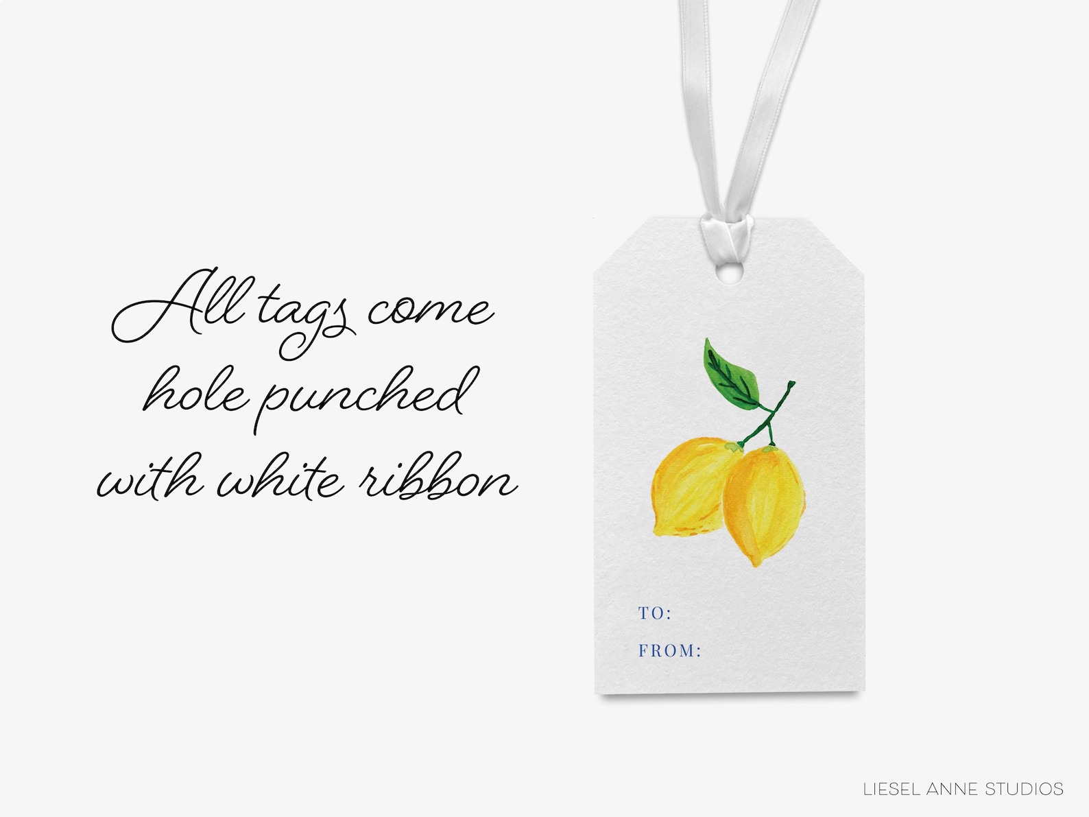 Lemon Gift Tags [sets of 8] | Lemon Lover Tag | Citrus Tag | Watercolor ...