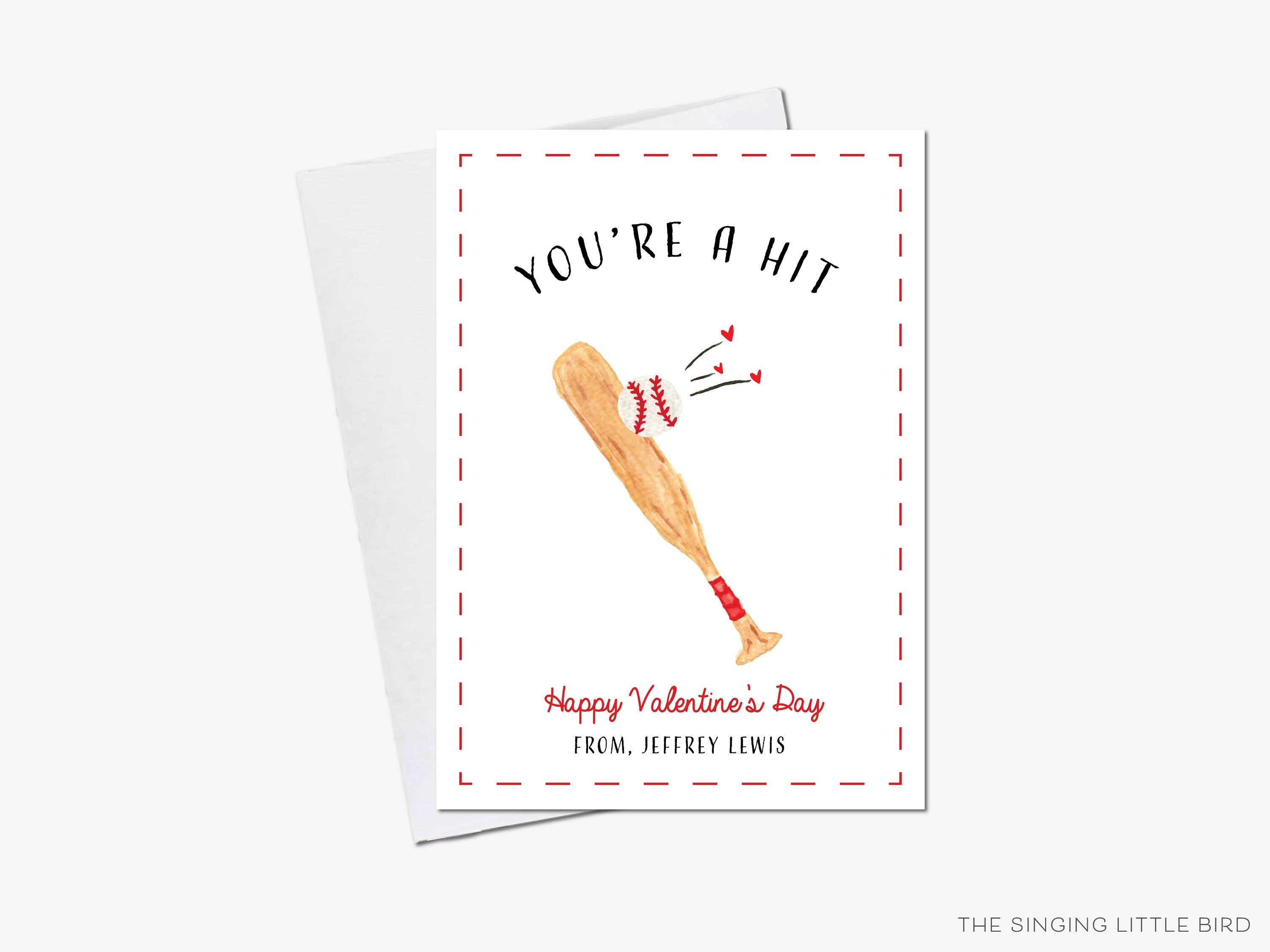 Personalized Kids Valentine Cards for School | Baseball Valentine's Day ...