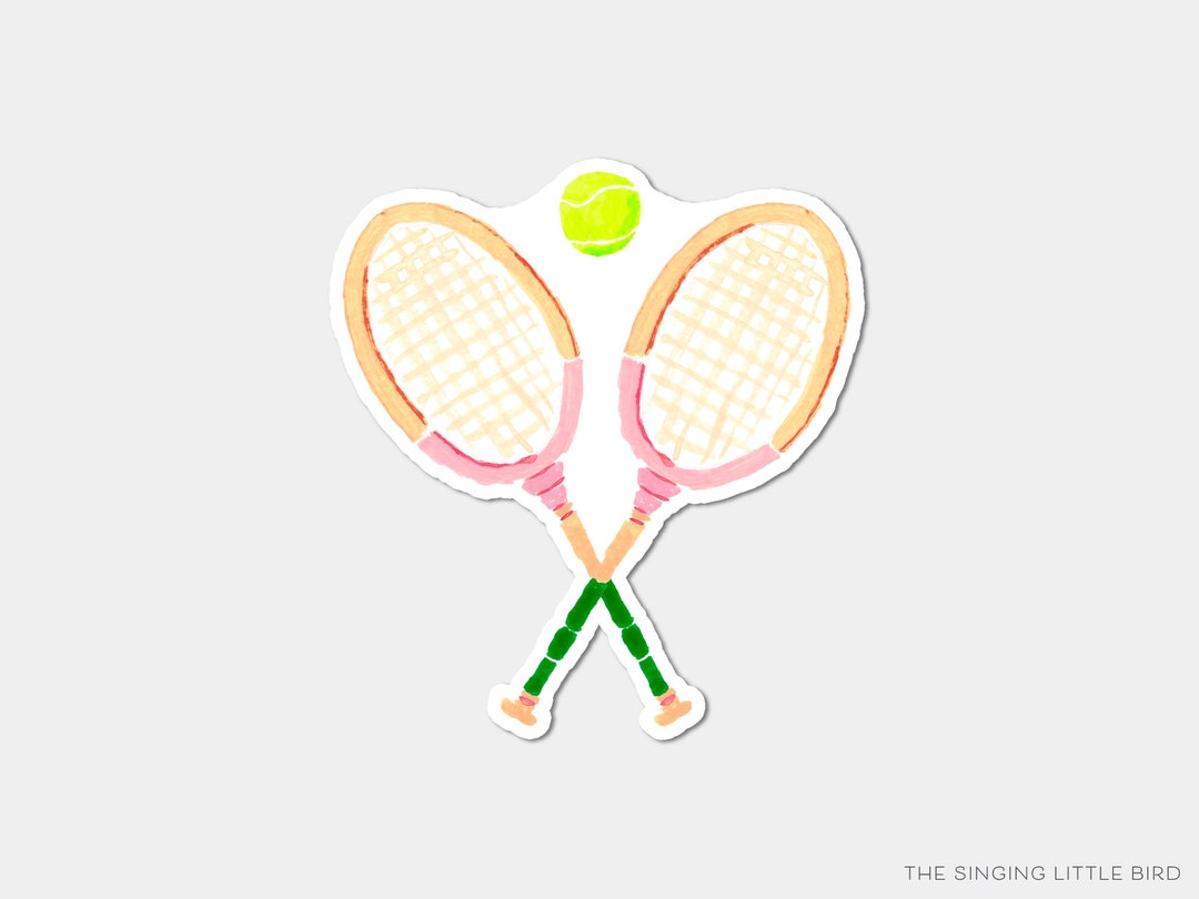 Tennis Vinyl Sticker | Watercolor Tennis Lover Decal Sticker | Die Cut ...