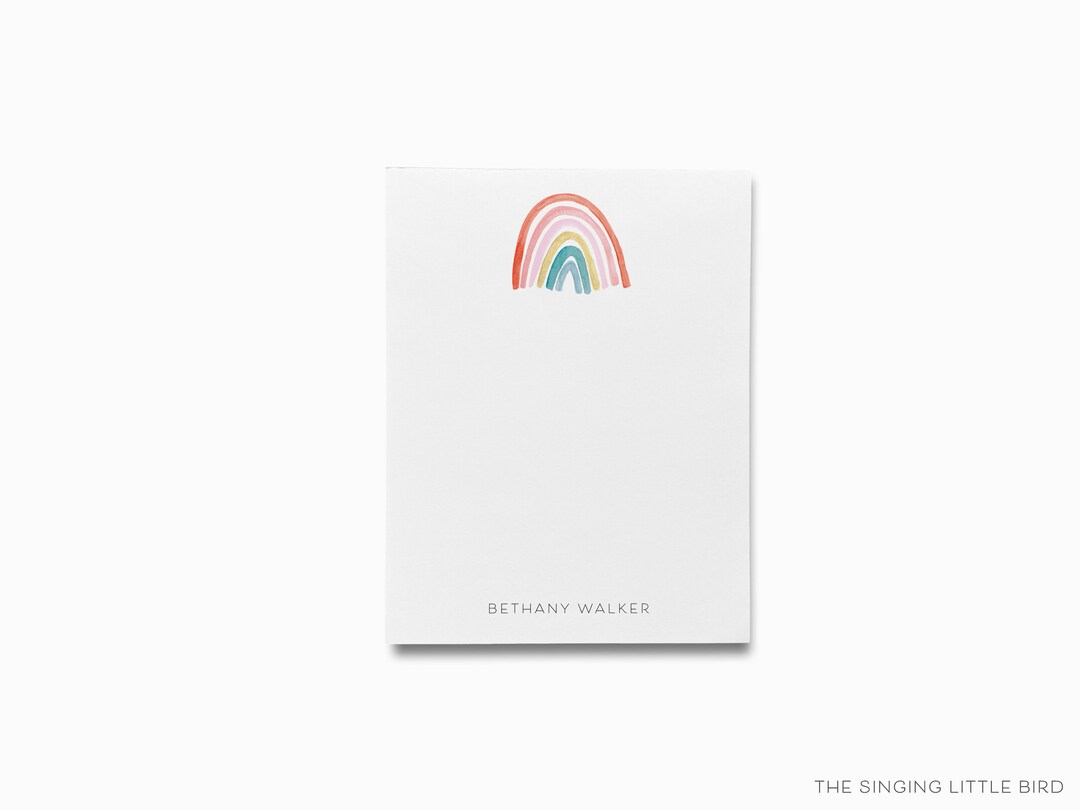 Personalized Boho Rainbow Notepad Bohemian Rainbow Notepad Set Rainbow ...