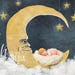 Newborn, Baby, Toddler, Child, Moon Face With Clouds in Sky Photography ...