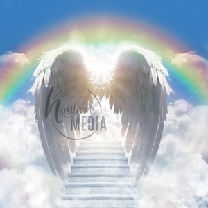 RIP Memorial Angel Wings Photo Template, Pet Loss, Infant Loss, Rest in ...