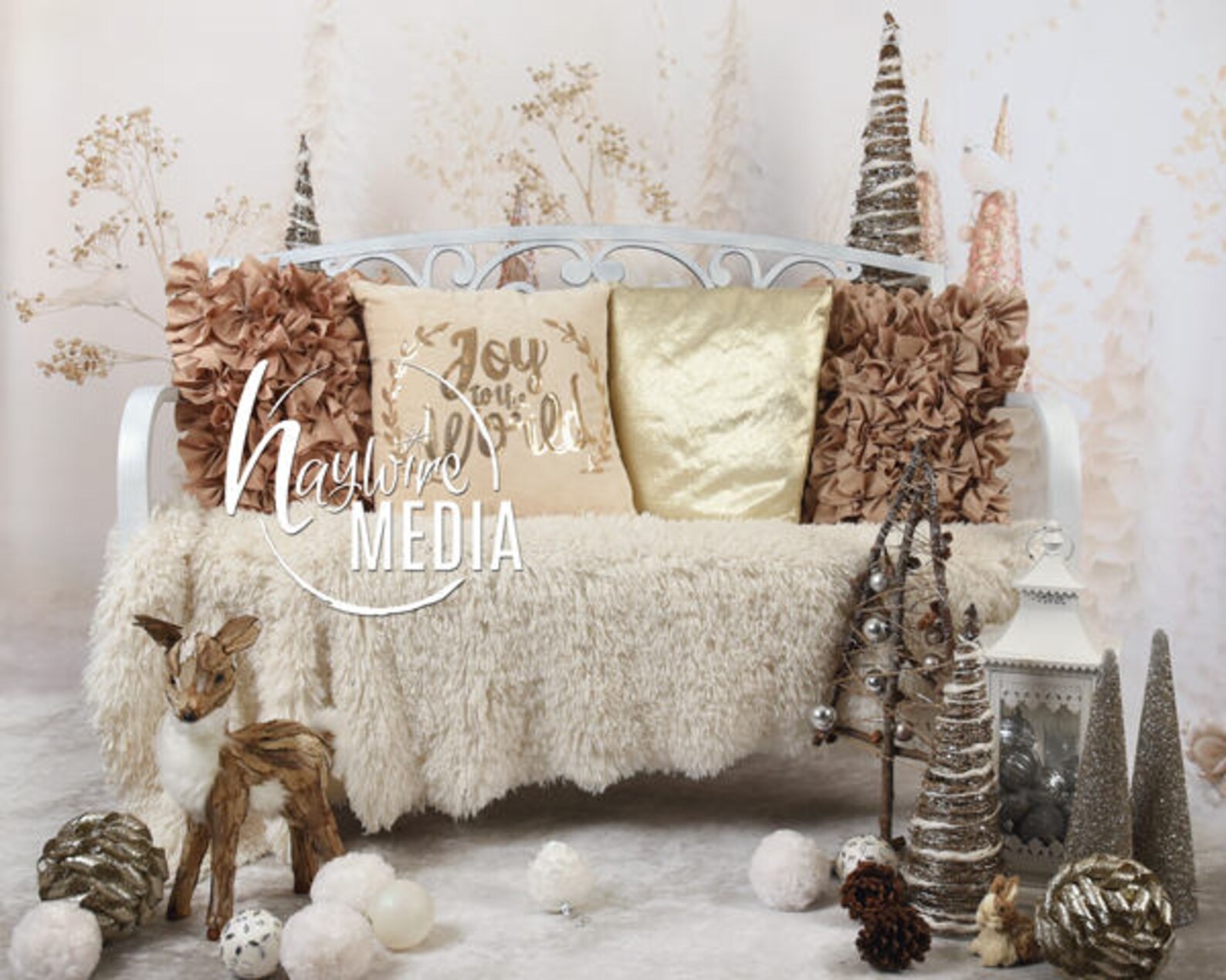 Family or Child White Winter Christmas Tree Bench Couch - Etsy