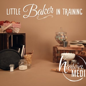 Studio Baby Child Toddler Chef Bakery Kitchen Cooking Scene Photo ...