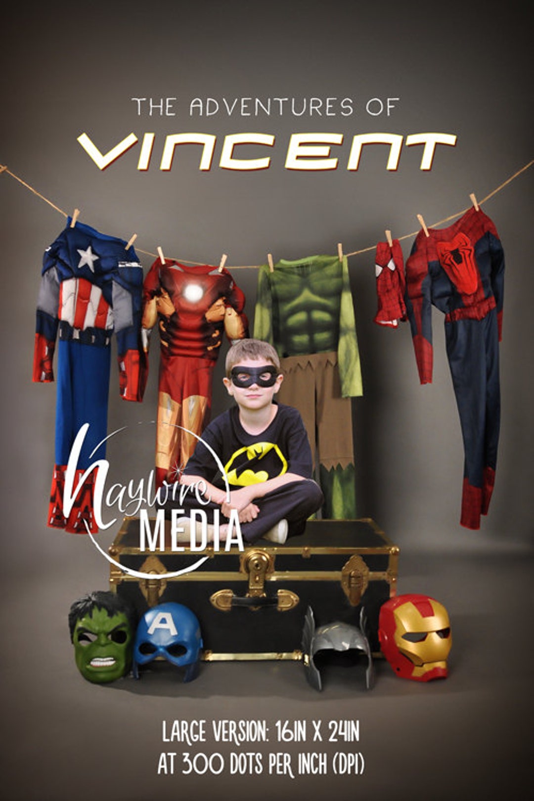 Superhero Costume Clothesline Backdrop: Studio Photography (digital ...