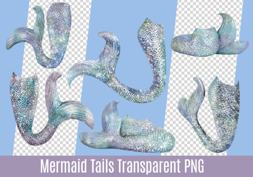 Mermaid Tails Digital Prop, Transparent Cutout PNG Photoshop Photo ...