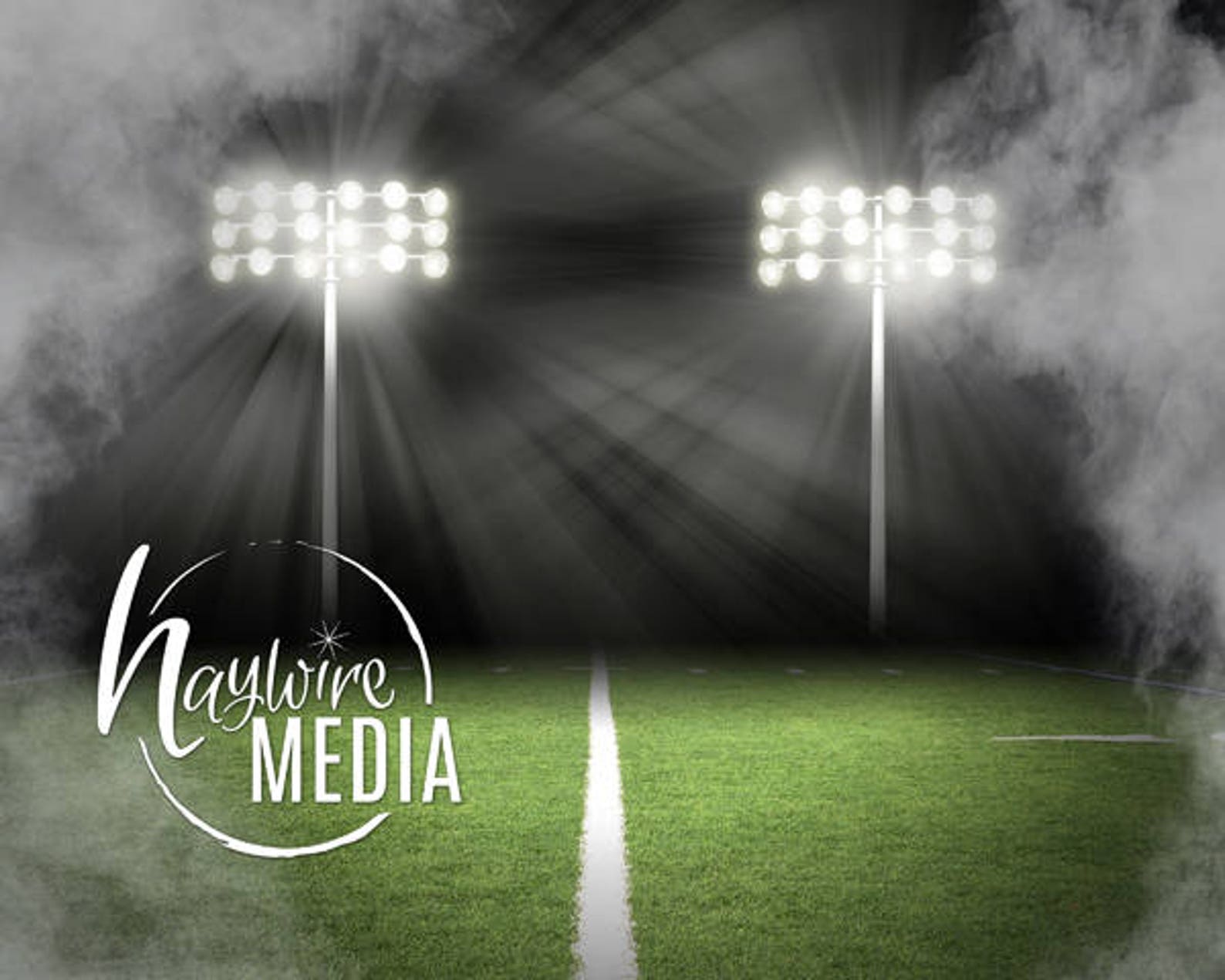Football Senior Portrait Digital Backdrop With Stadium Lights - Etsy