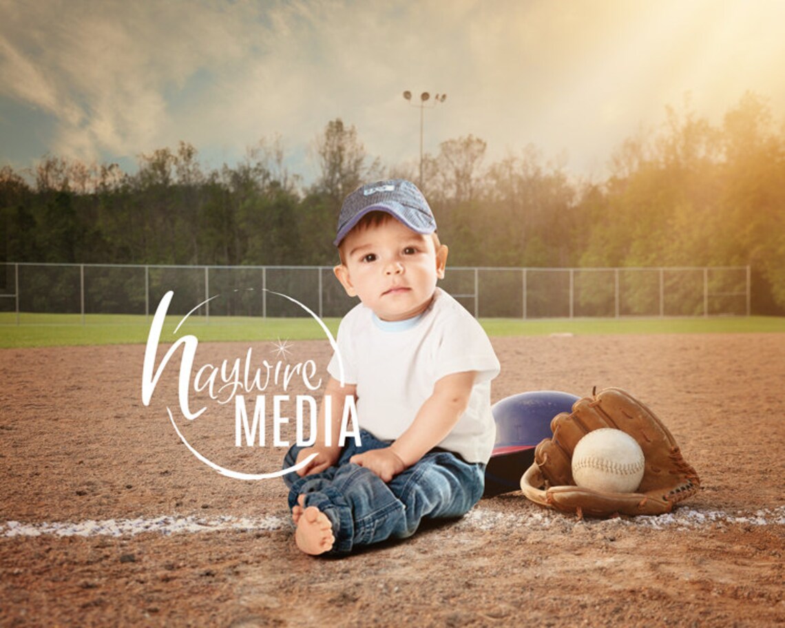 Baby Child Baseball Sport Portrait Digital Backdround for - Etsy