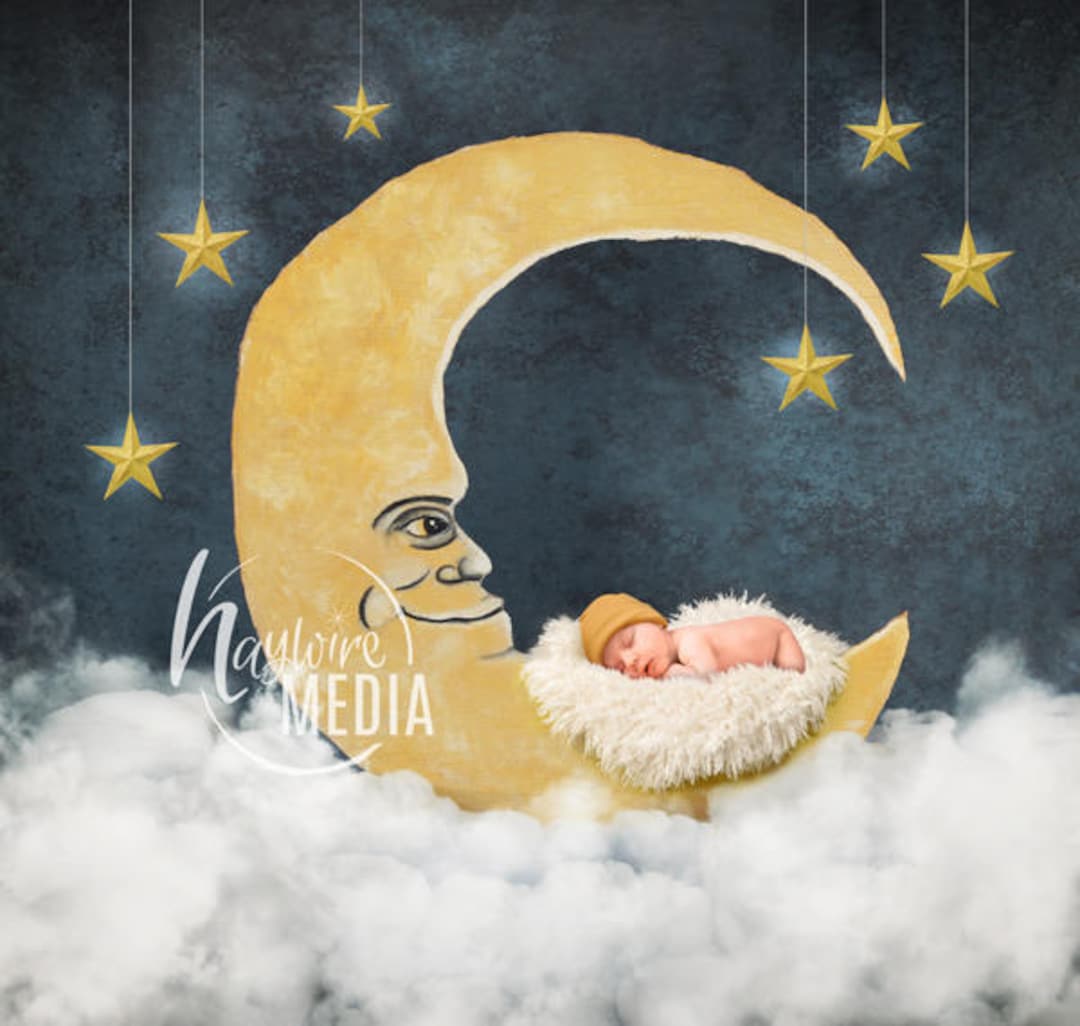 Newborn, Baby, Toddler, Child, Moon Face With Clouds in Sky Photography ...