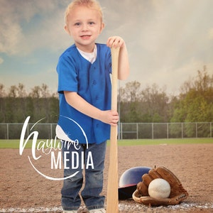 Baby Child Baseball Sport Portrait Digital Backdround for Photographers ...