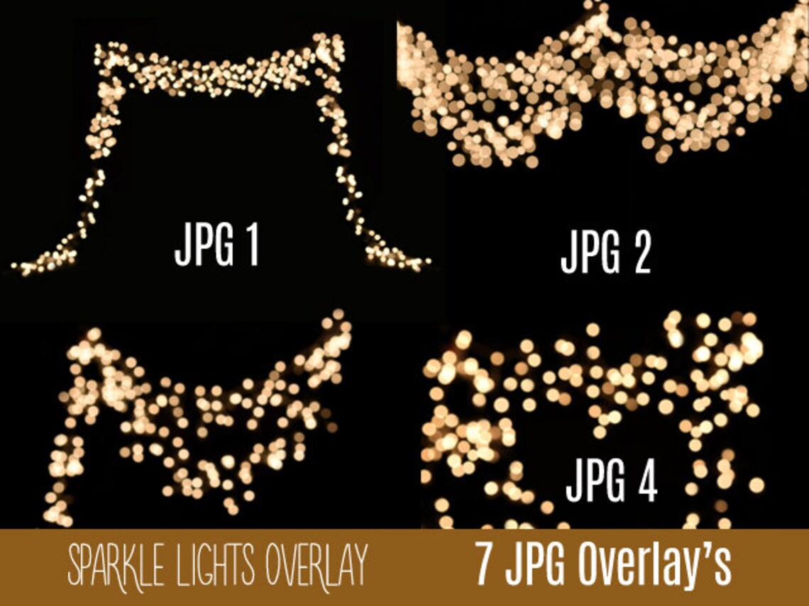Digital Sparkles Photoshop Overlay - Bokeh Light Effect for ...