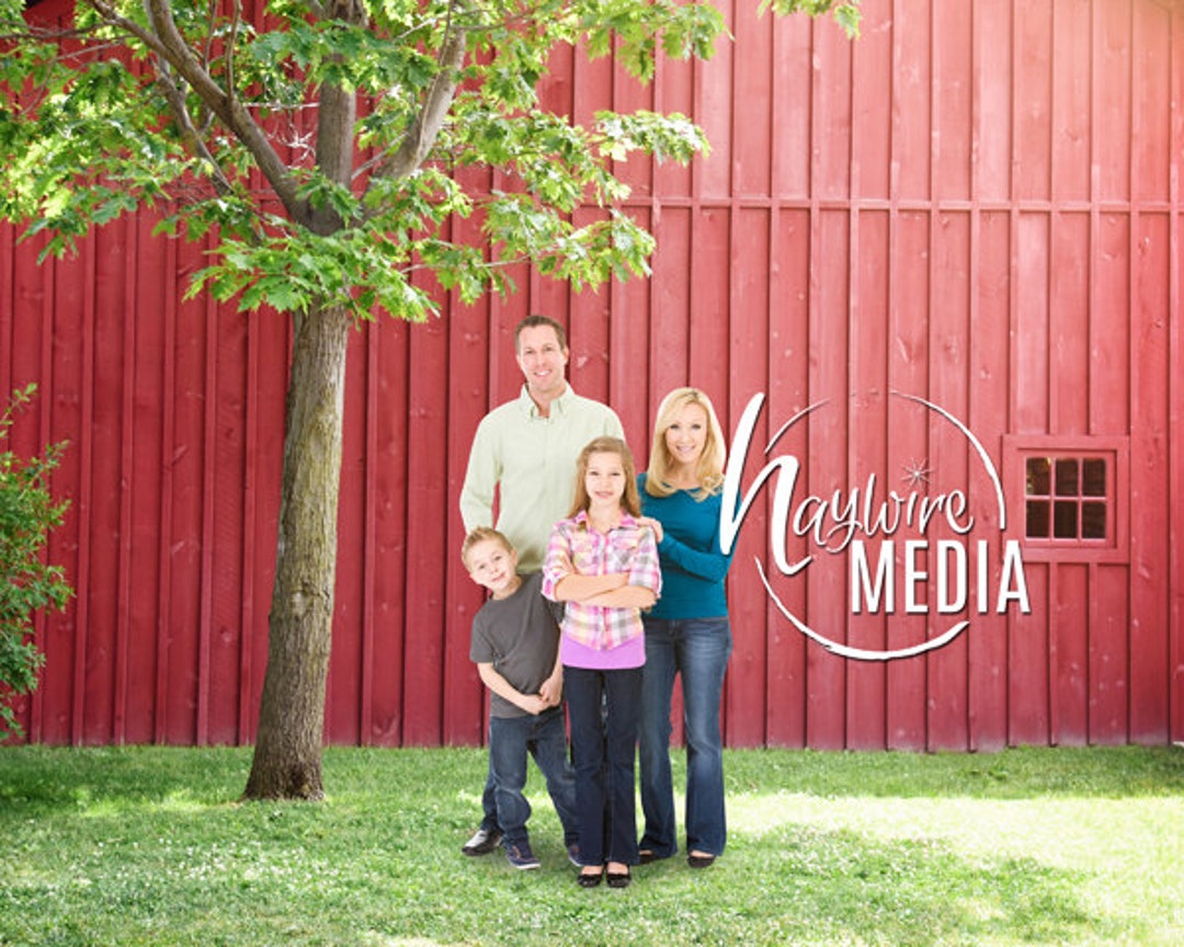 Beautiful Outdoor Nature Backdrop Scene - Red Barn Photo - Digital ...