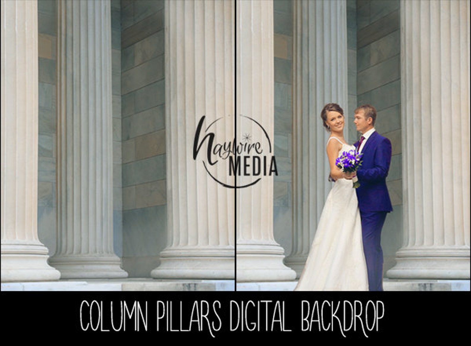 Beautiful Wedding Column Pillars Backdrop Romantic Digital - Etsy