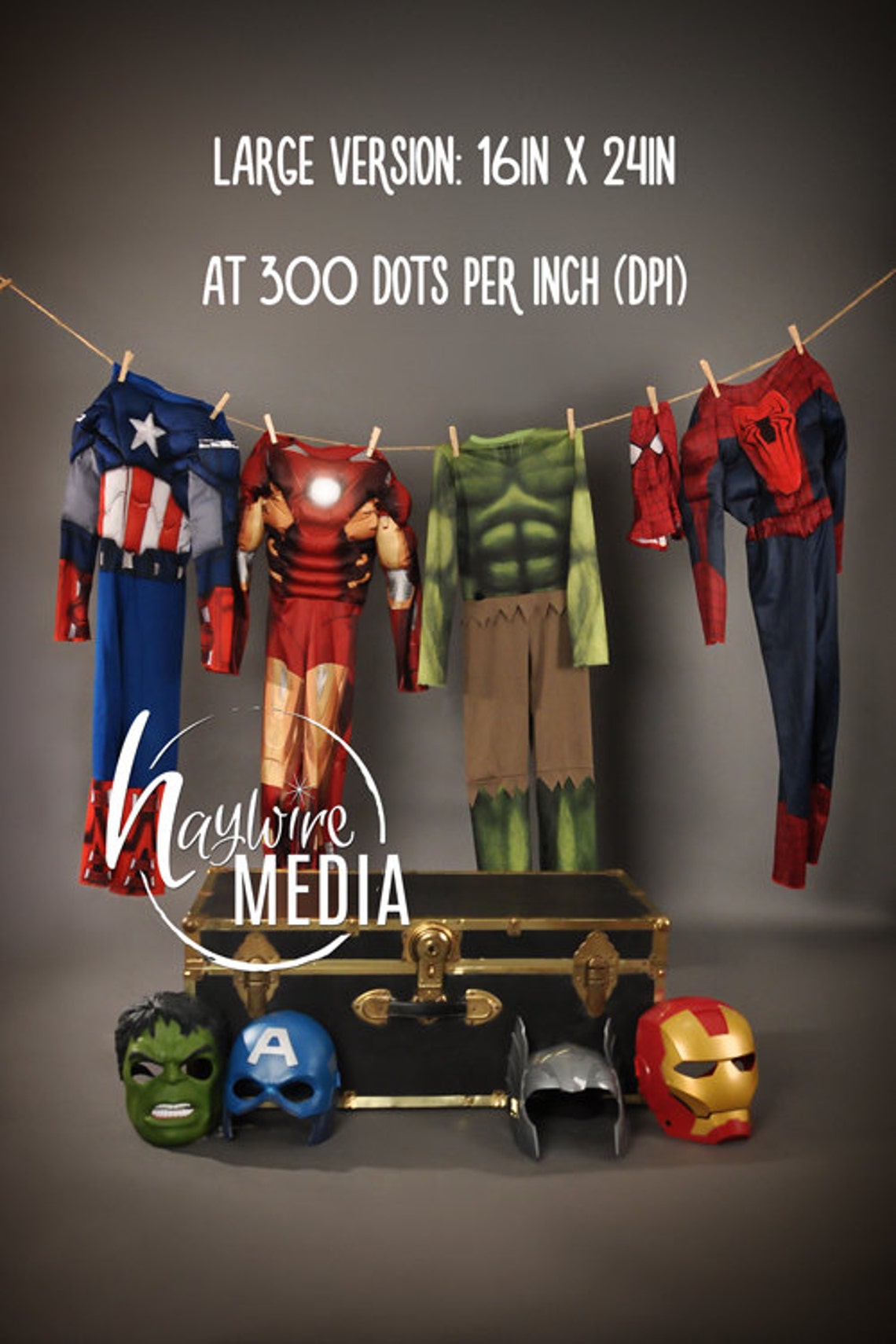 Boys Superhero Costume Dressup Clothesline Studio Scene - Etsy