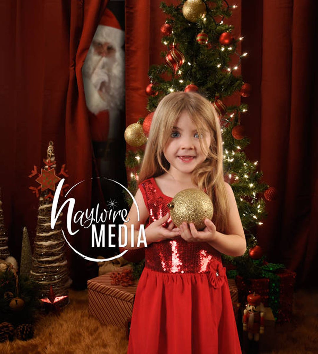 Baby, Toddler, Child, Christmas Santa Clause Secret Surprise by Window ...
