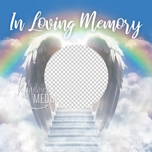 RIP Memorial Angel Wings Photo Template, Pet Loss, Infant Loss, Rest in ...