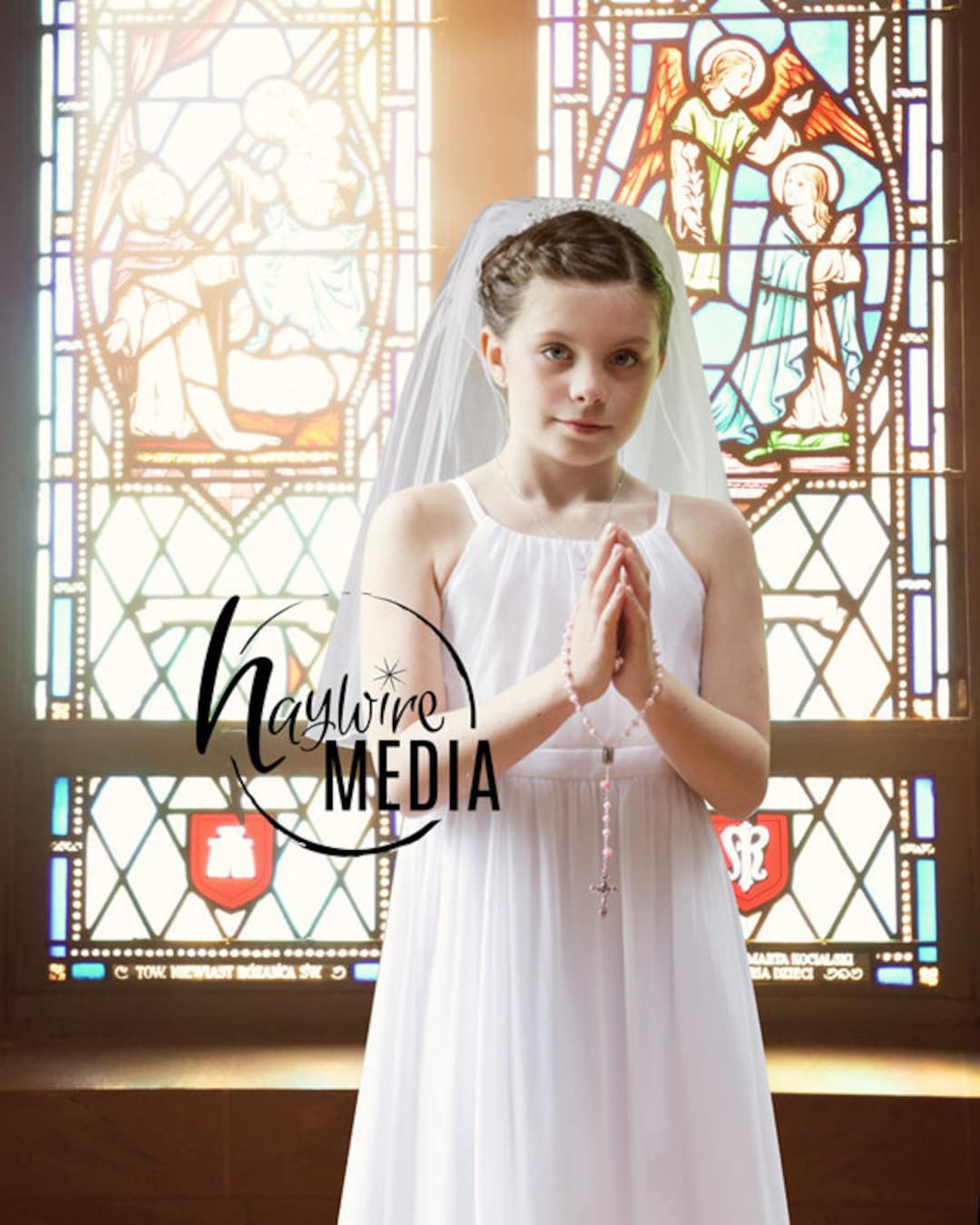 First Holy Communion Photography Backdrop: Church Stained Glass ...