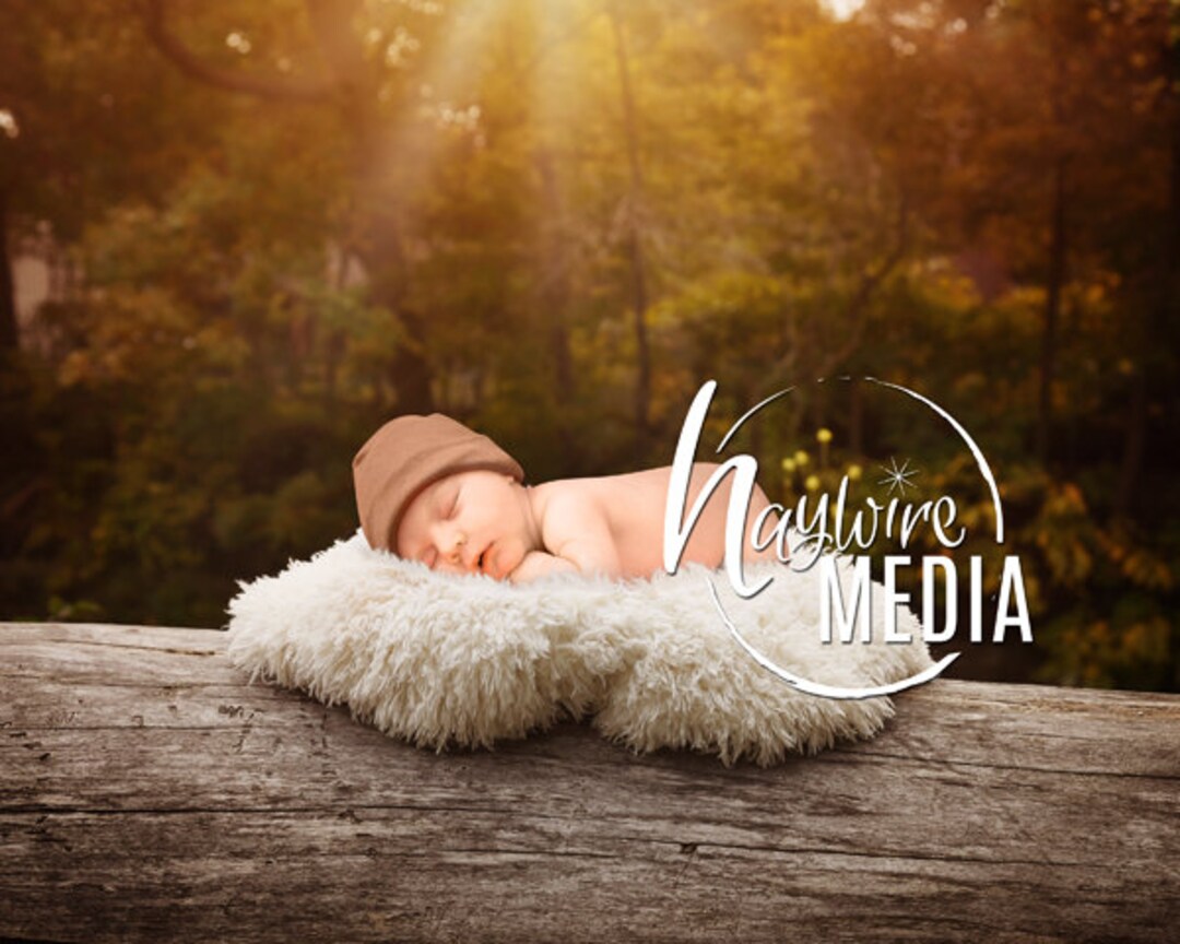 Beautiful Outdoor Nature Wooden Log Newborn Baby Backdrop Scene ...