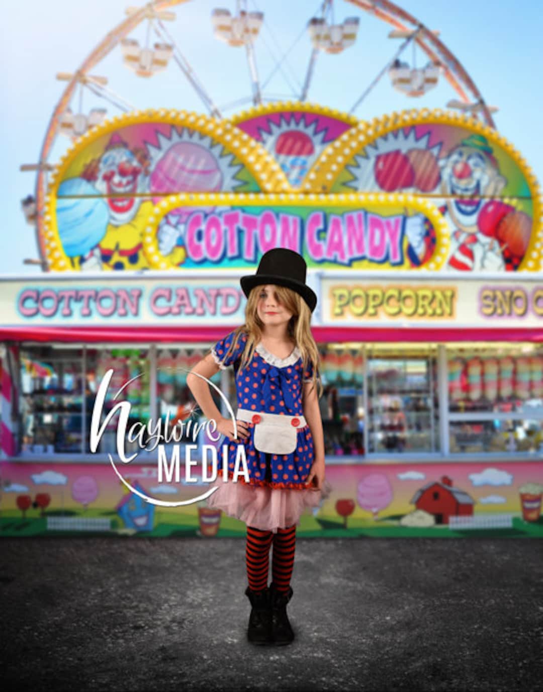 Baby, Child, Circus Fair Carnival Theme Photography Digital Backdrop ...