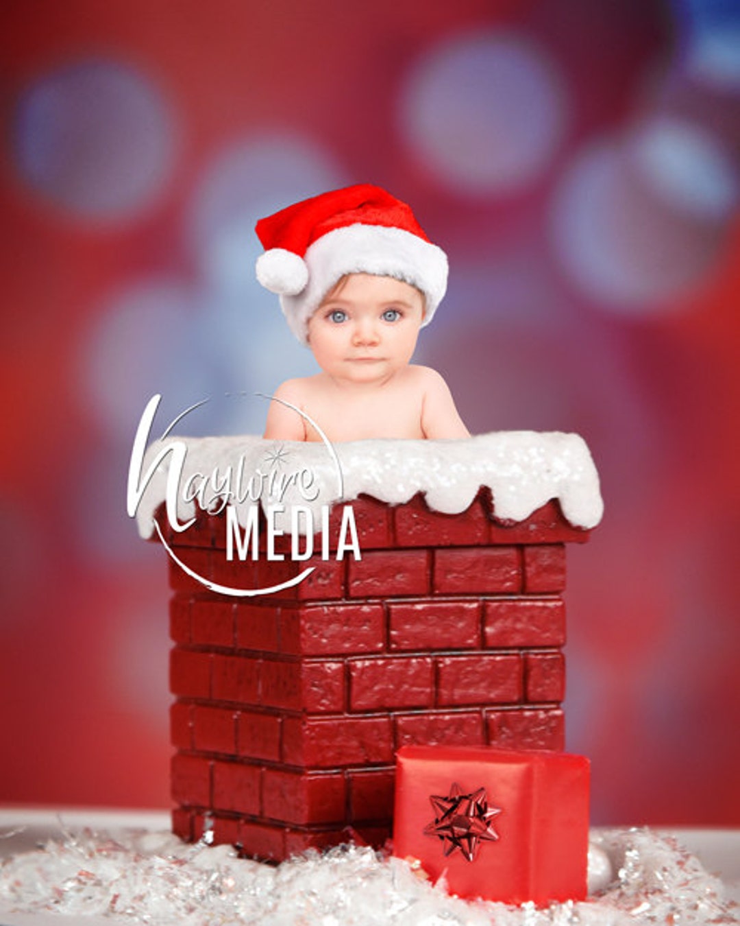 Christmas Santa Chimney Photography Backdrop: Baby Portrait (digital ...