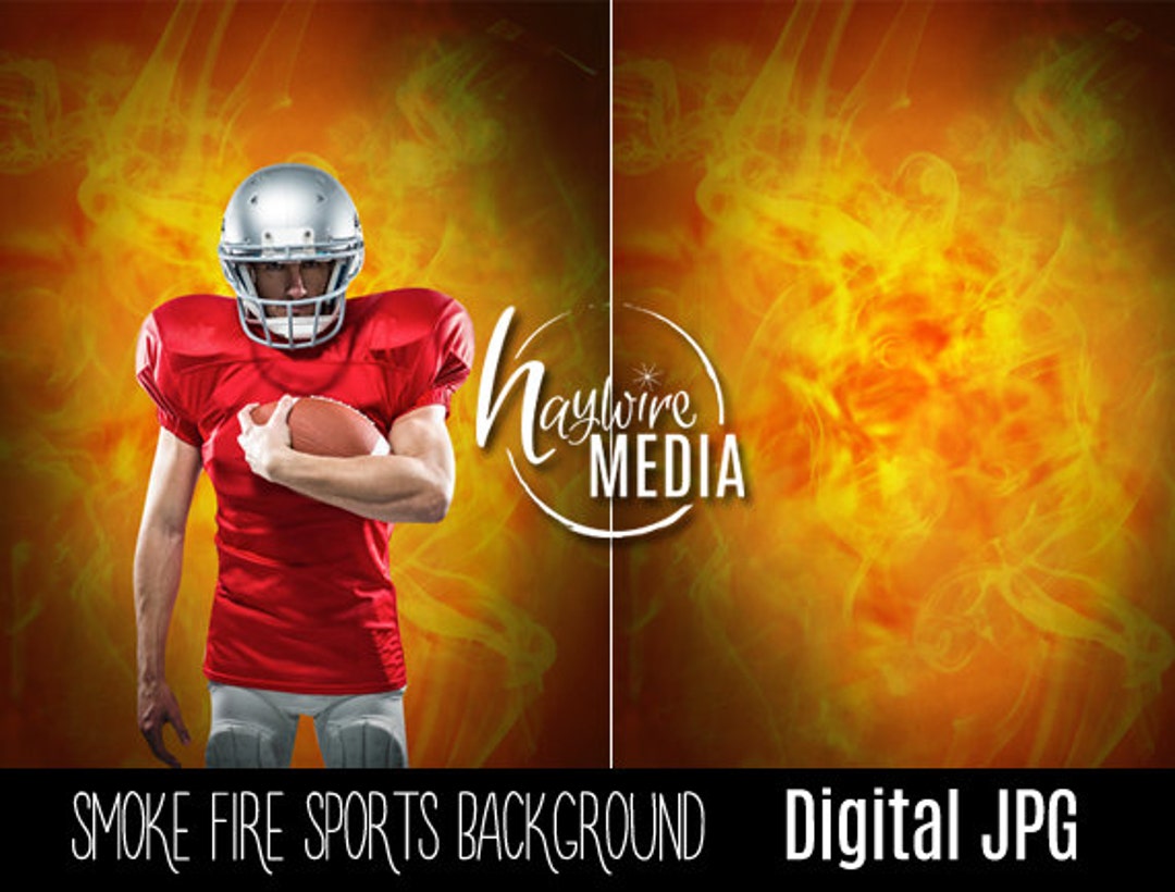 Fire Smoke Effect Digital Backdrop for Sports School Portrait Photo ...