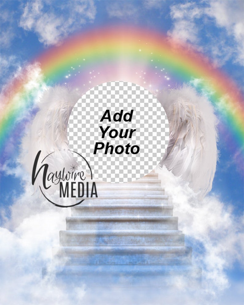 RIP Memorial Angel Wings Photo Template Pet Loss Infant - Etsy Canada