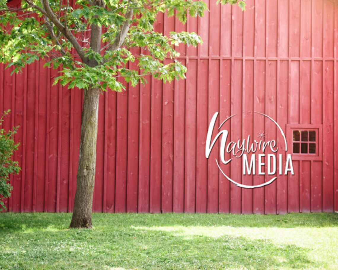Beautiful Outdoor Nature Backdrop Scene Red Barn Photo - Etsy