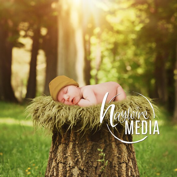 Newborn Baby Toddler Child Grass Forest Bed Tree Stump | Etsy