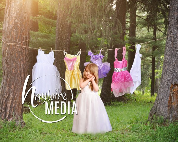 Beautiful Girls Princess Dressup Outdoor Nature Clothesline | Etsy