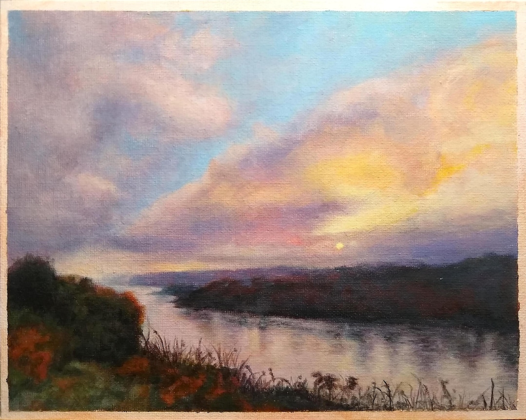 Wall Art 8x10" "morning River" Landscape Art Print. Print of Original ...