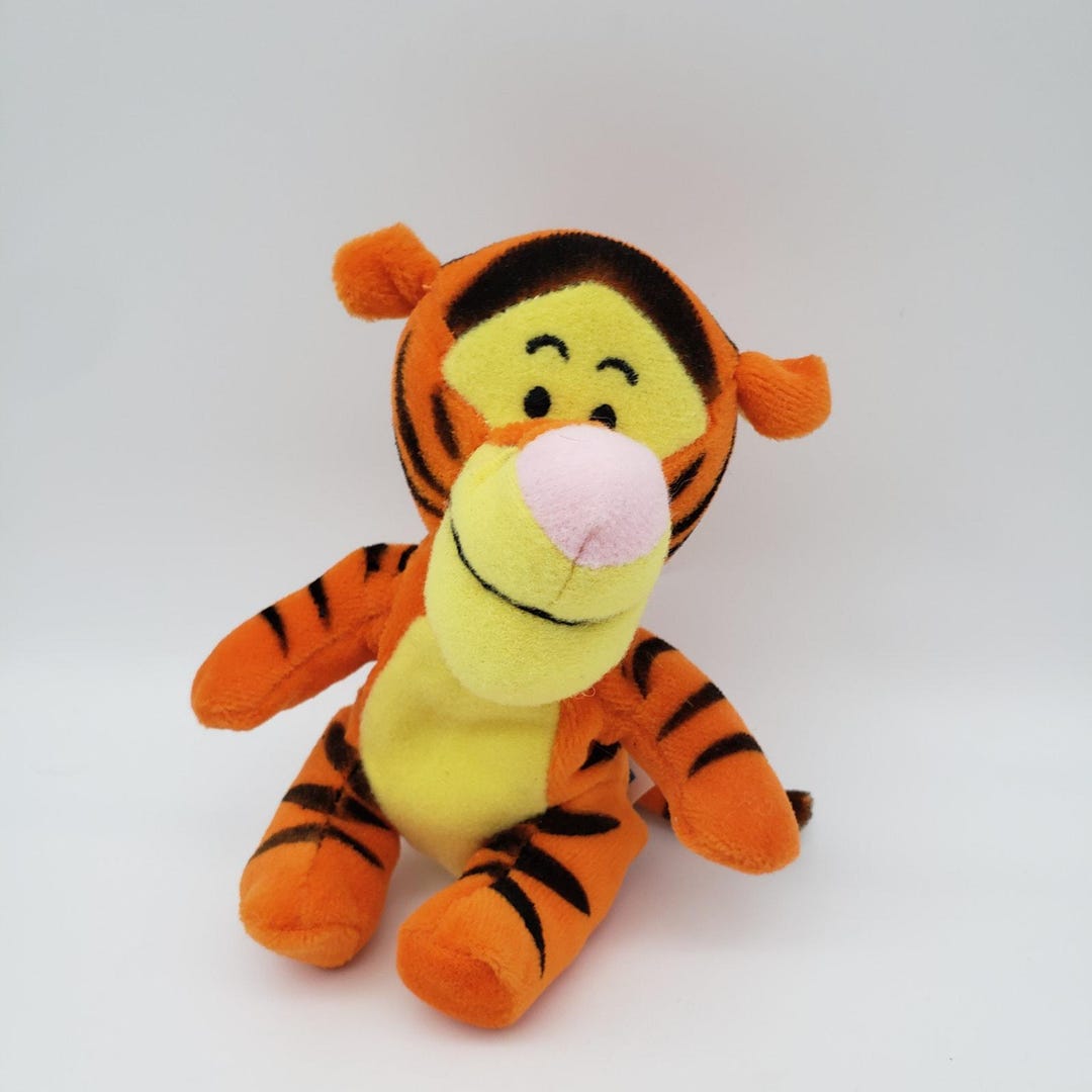 Disney Tigger the First Year 4.5" Sitting Smiley Orange Black Striped ...