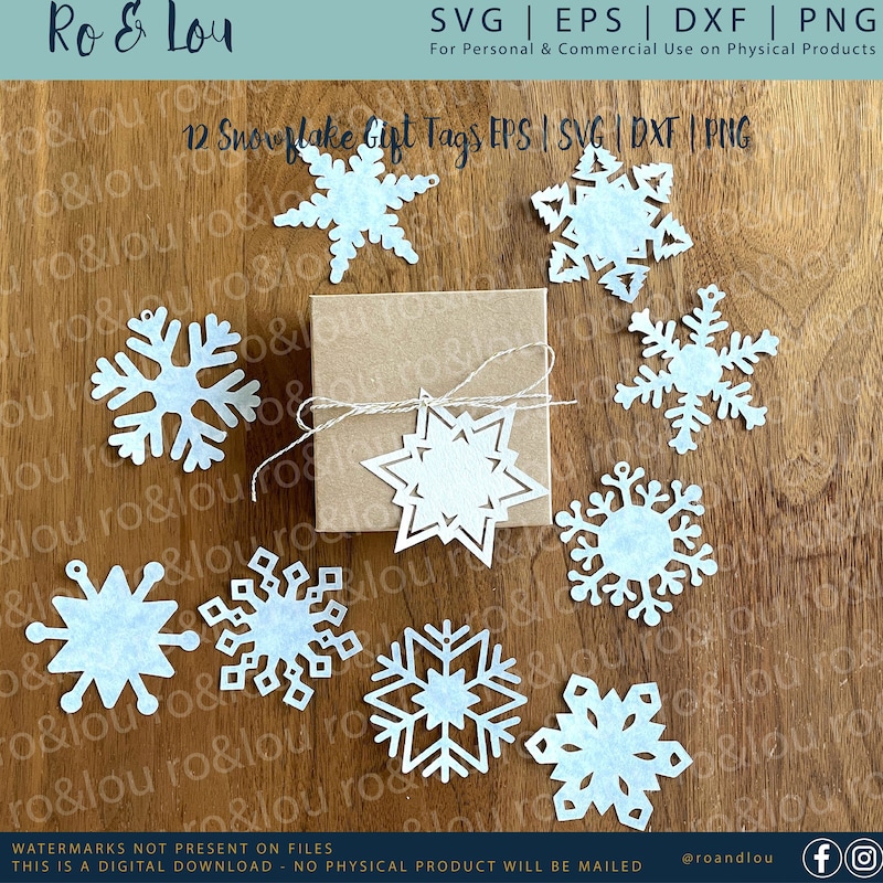 Snowflake Name Tags - Etsy